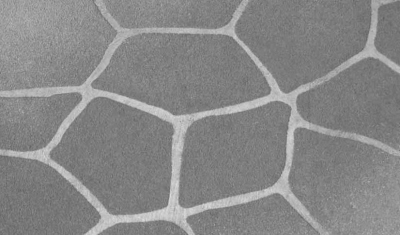 The Crazy Paving stencil creates irregular stone effect designs